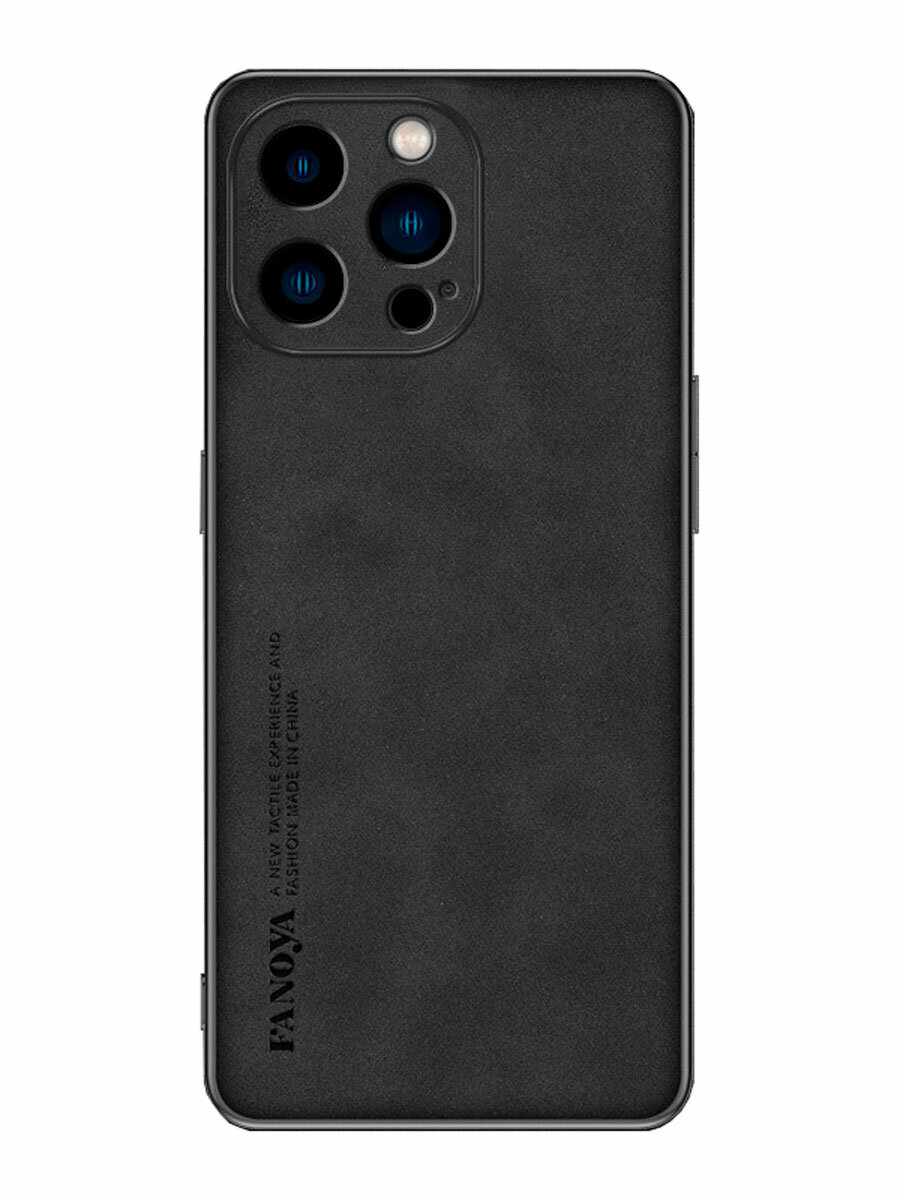 Чехол для Apple iPhone 15 Pro (Эпл Айфон 15 Про) с защитой камеры, FA, черный