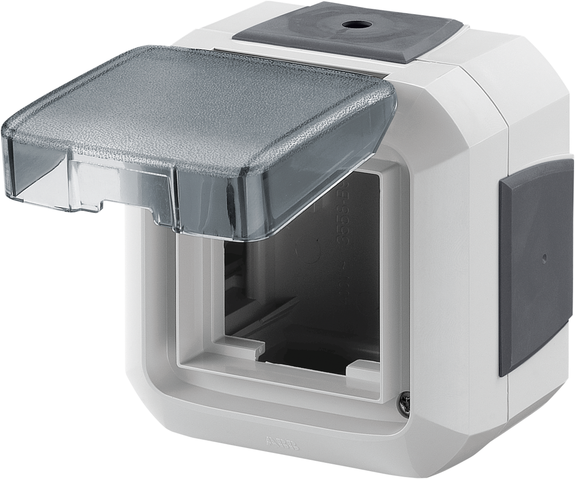 Коробка накладного монтажа ABB Variant+ IP54 для механизмов 45х45 с крышкой с четырьмя вводами серый