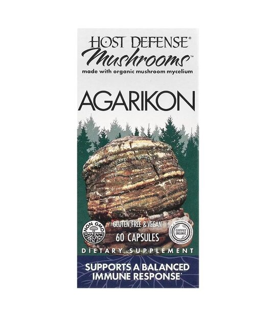 Host Defense Агарик грибной мицелий для иммунитета и долголетия 60 капсул