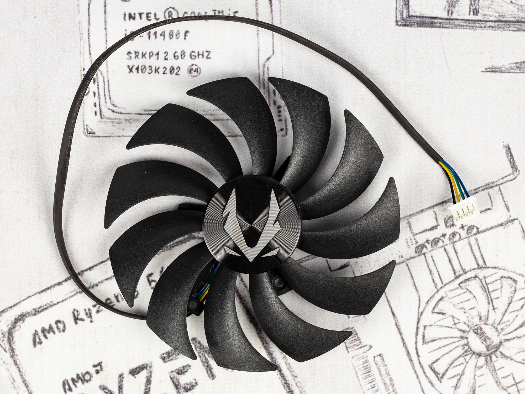 Вентилятор для видеокарты Zotac GAMING GeForce RTX 3070 AMP Holo (LHR) ⌀100мм | №1