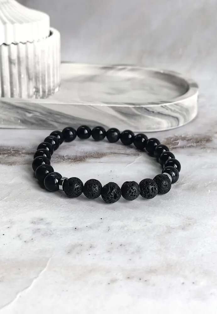 Браслет, соколиный глаз, вулканическая лава