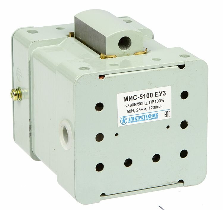 Электромагнит Электротехник МИС-5100 ЕУ3, 380В, тянущее исполнение, ПВ 100%, IP20, с жесткими выводами, ET514728