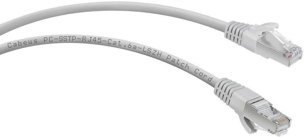 Патч-корд Cabeus 10м (PC-SSTP-RJ45-Cat.6a-10m-LSZH)