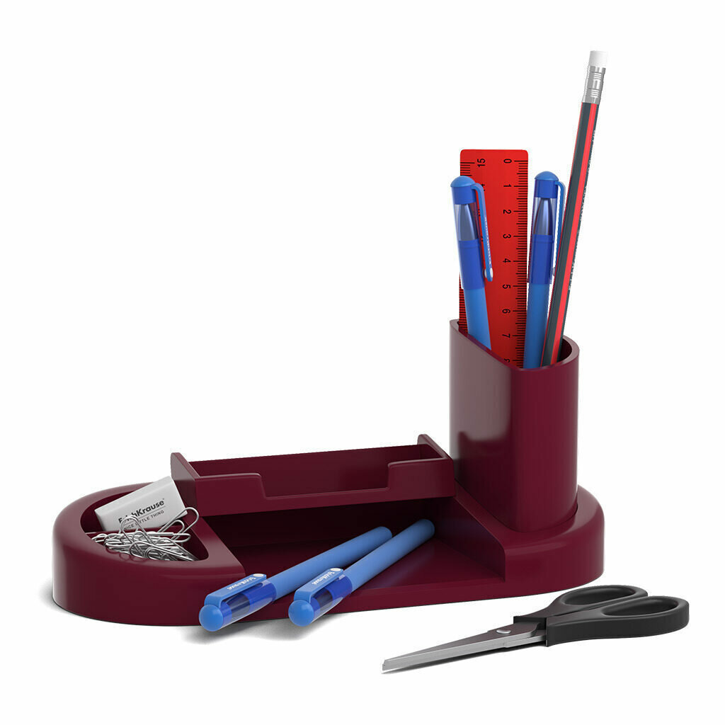 Настольный органайзер Erich Krause "Harmony" Marsala, рубиновый