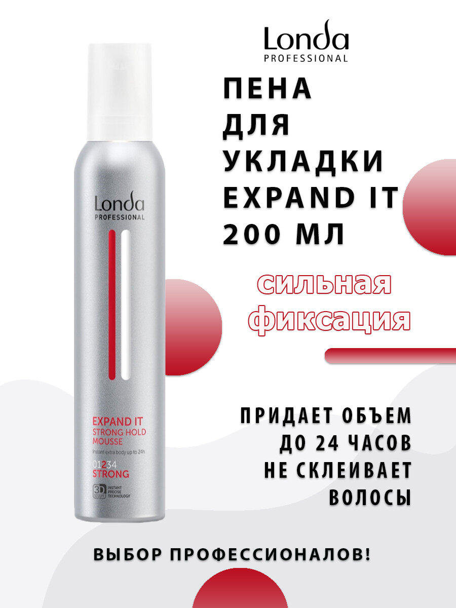 Londa Professional Expand It пена для волос сильной фиксации, 200 мл