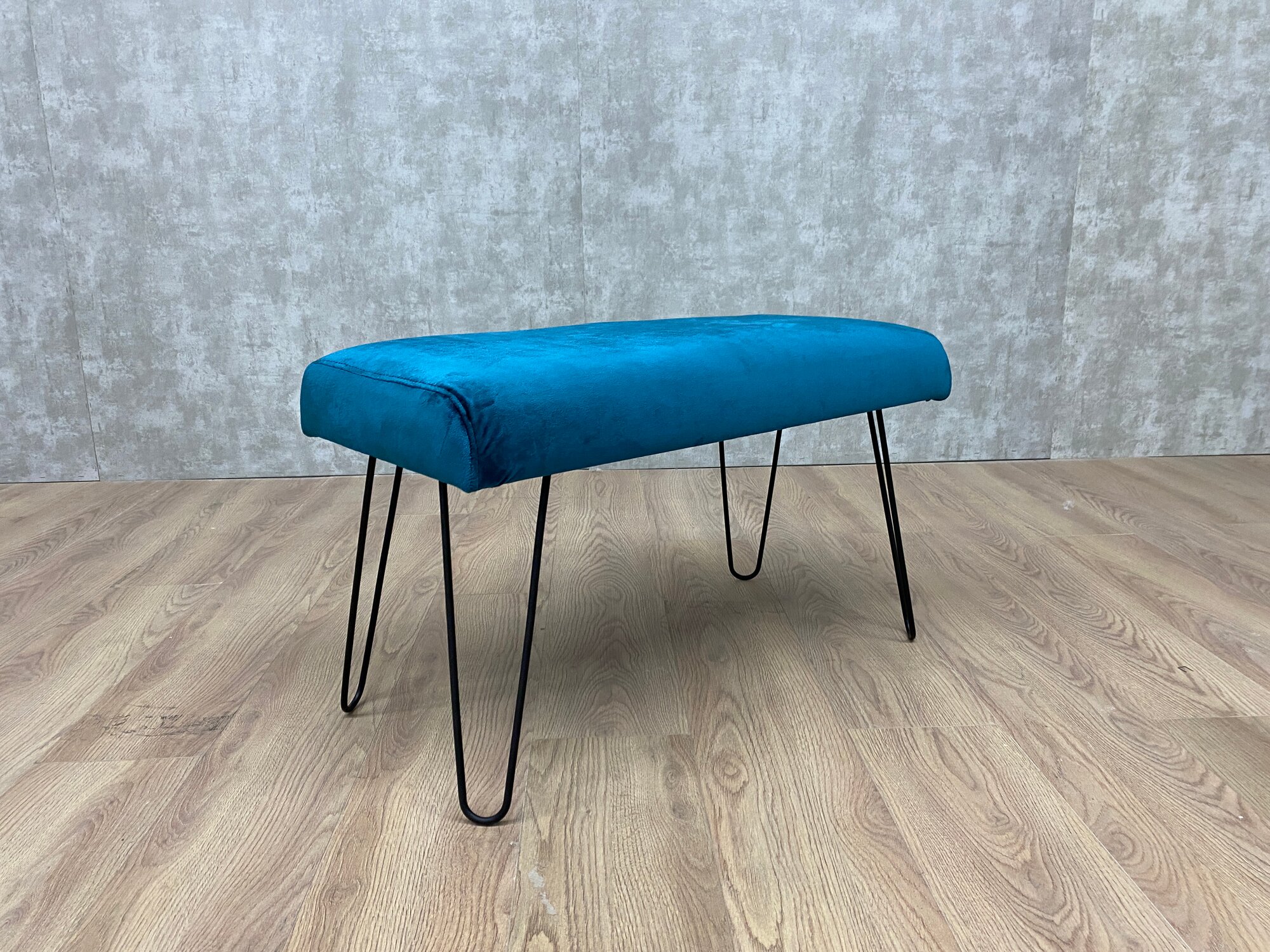 Банкетка GRUPPO 396 "Лейд", 80х40 см, обивка текстиль, цвет морской волны