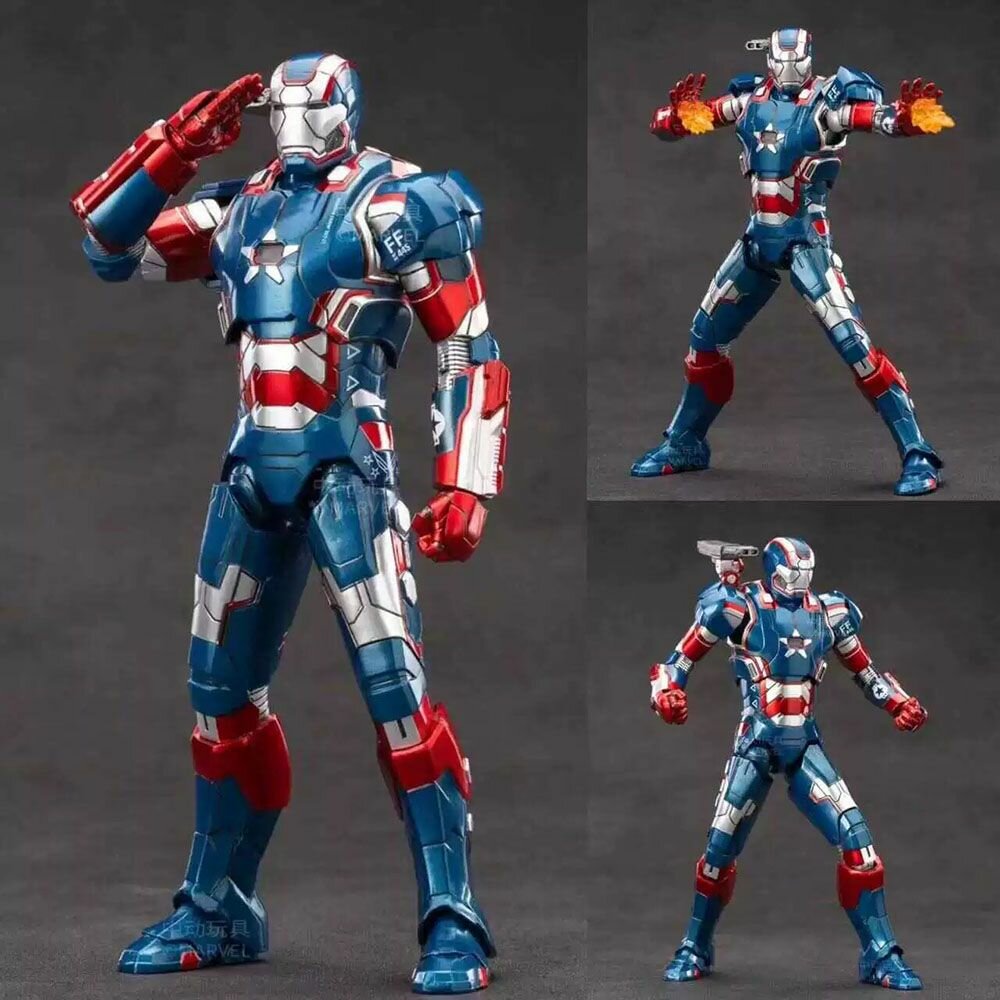Марвел/Мстители 4/Iron Patriot, War Machine, Военная машина подвижные фигурки,18 см, ZD TOYS