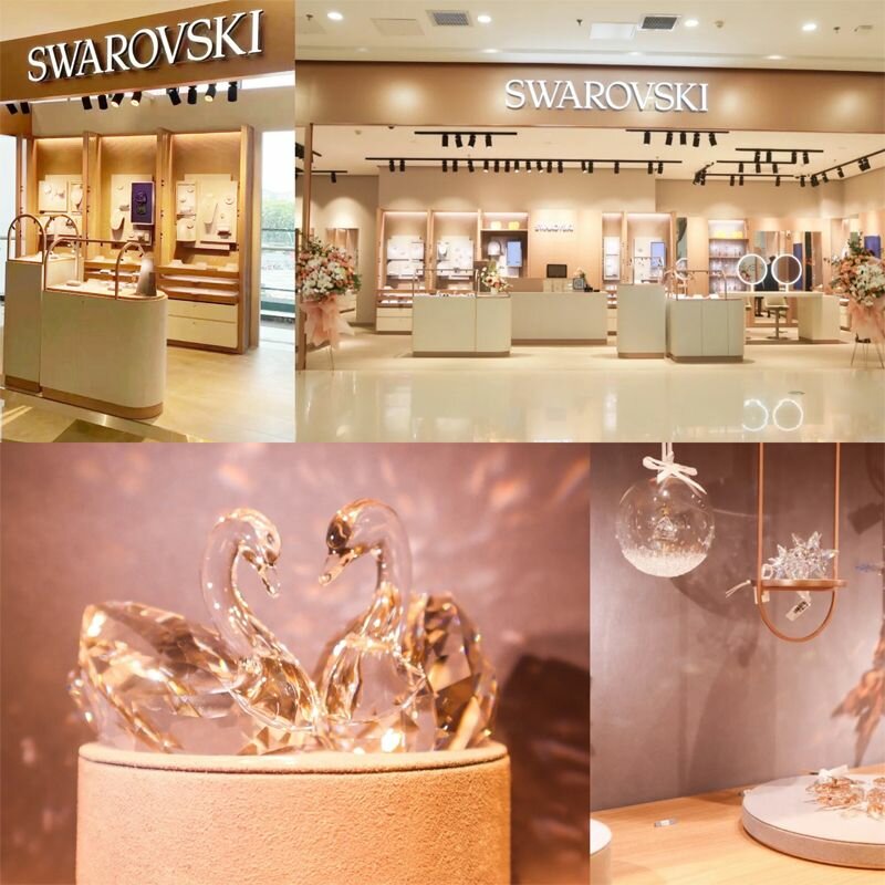 Чокер, хрусталь, кристаллы Swarovski, белый, золотой — фото 1