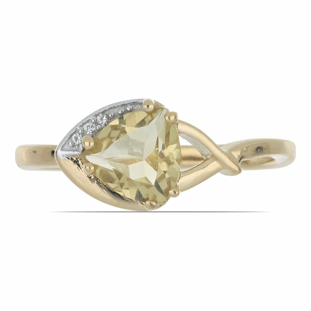 Кольцо, серебро, 925 проба, топаз, кварц