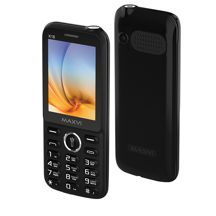 Мобильный телефон MAXVI k18, 2.4”, 2 sim-карты, 800 mAh Черный