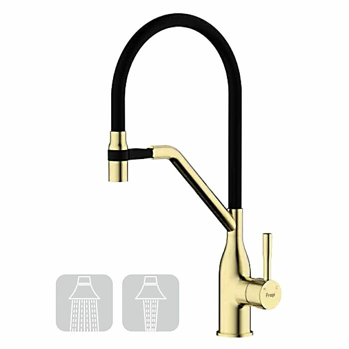 Смеситель для кухни с гибким изливом и душем Frap F4497-3