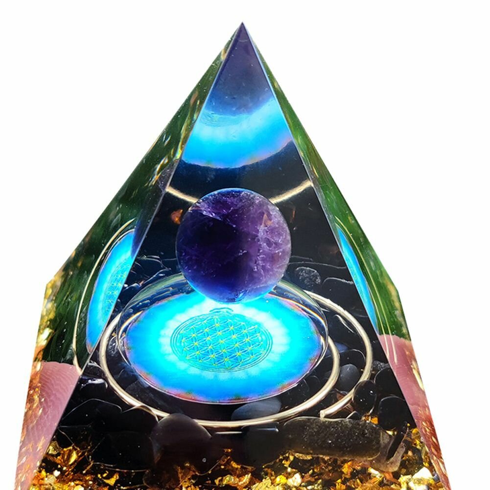 Хрустальная пирамида 5 см для украшения дома и офиса, символ удачи и очищения энергии