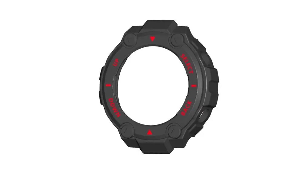 Чехол FIFATA для Amazfit T-Rex Pro, Black red, мультицвет