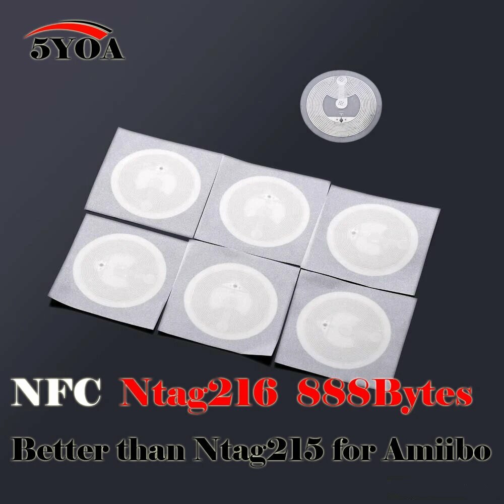 10 шт, NFC 216 888 байт