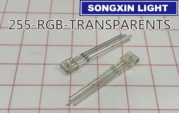 50 шт. RGB светодиодов XIASONGXIN LIGHT, Цвет: ANODE-TOUMING