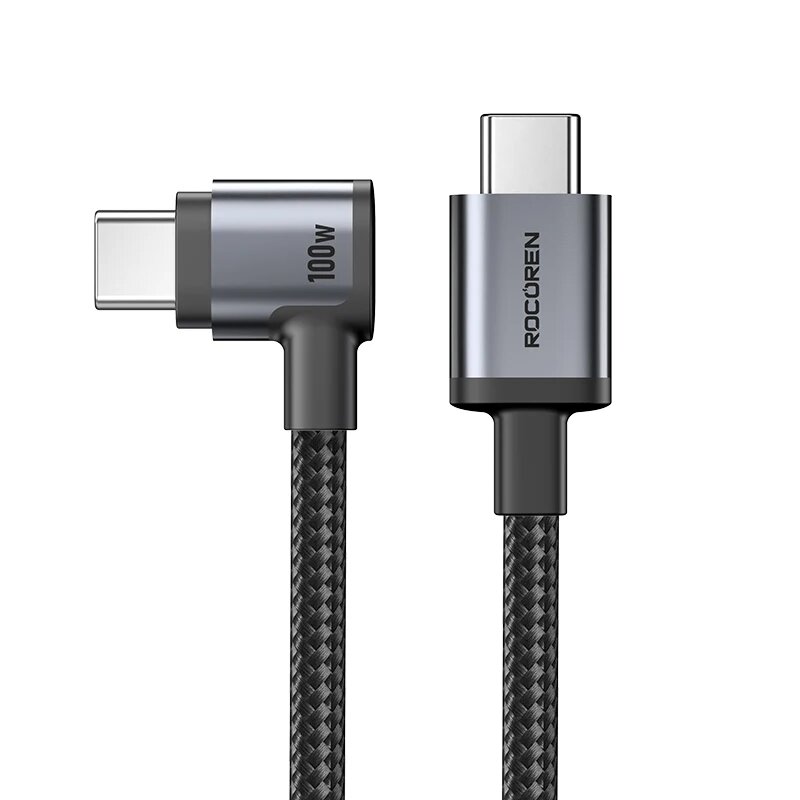 Rocoren 90-градусный USB-кабель типа C, локоть Type-C USBC PD100W, кабель для быстрой 2 м, 100W Gary