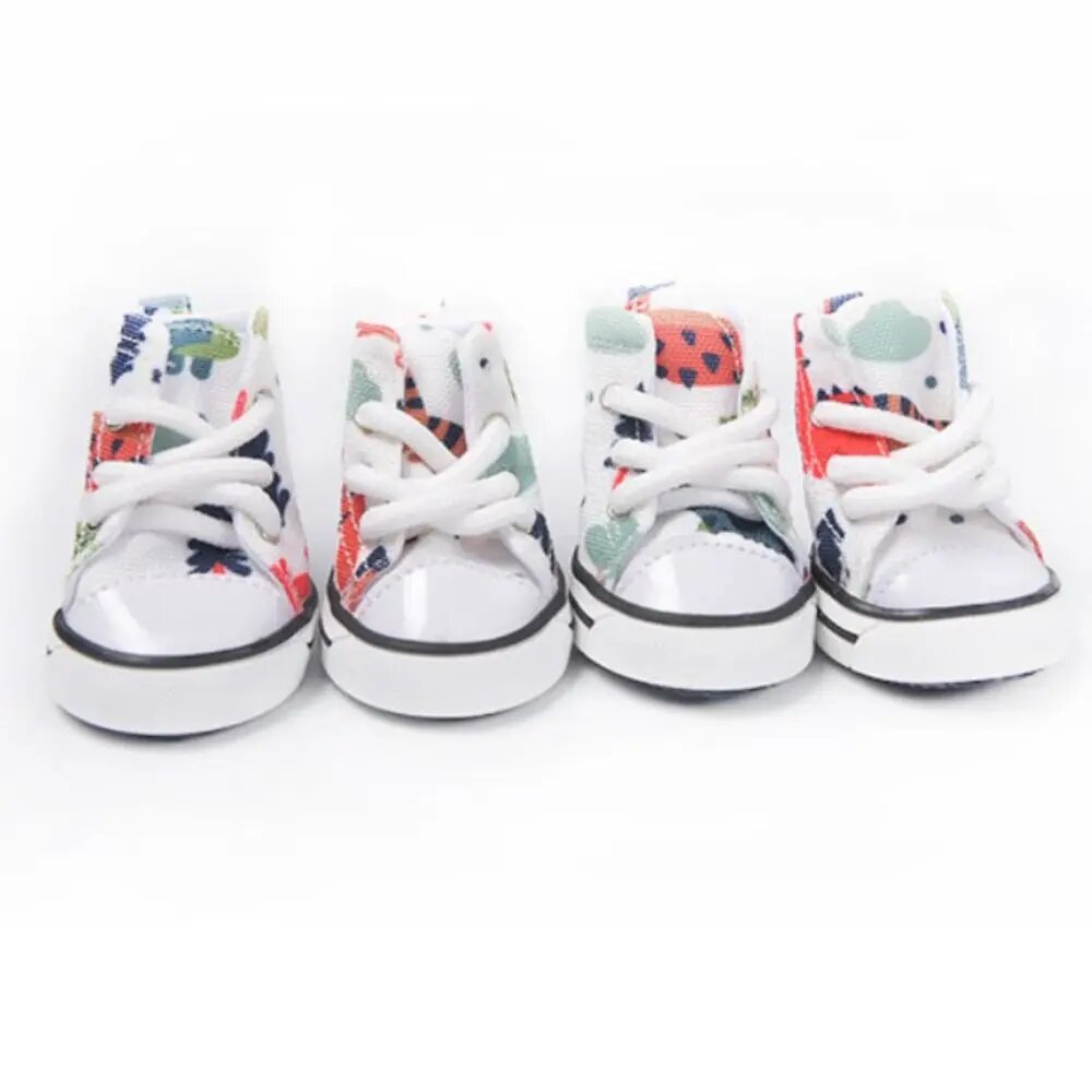 Кеды для собак Red & White, 4 пары 3, White