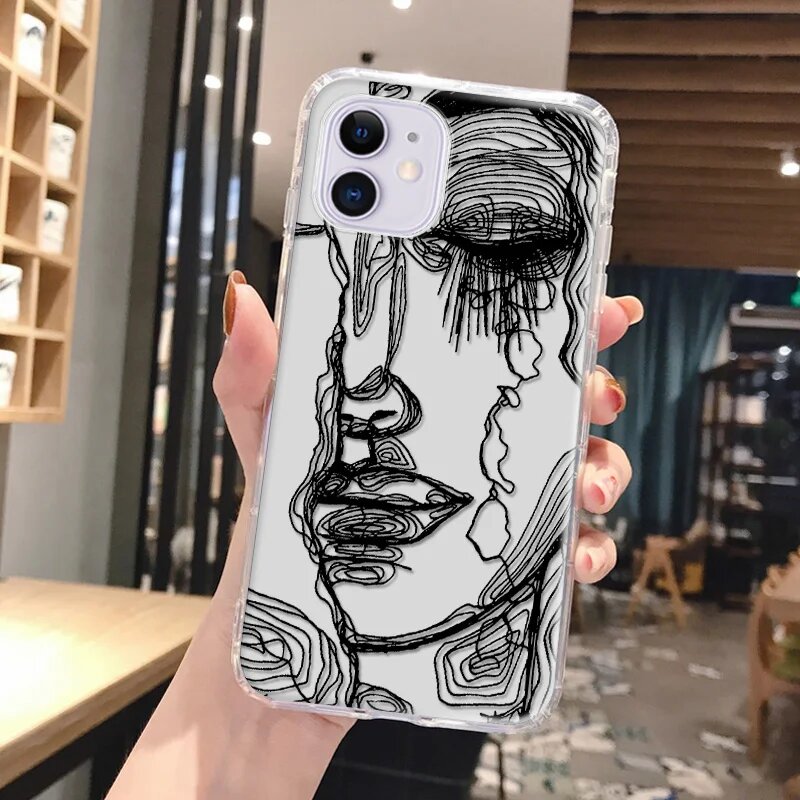 Эстетические чехлы для iPhone 14, чехлы для Iphone 11 13 15 Pro Max 12 Pro XR 7 8 SE 2022 2020 X Xs 6 Plus 13 Mini Silicon Fundas Cover