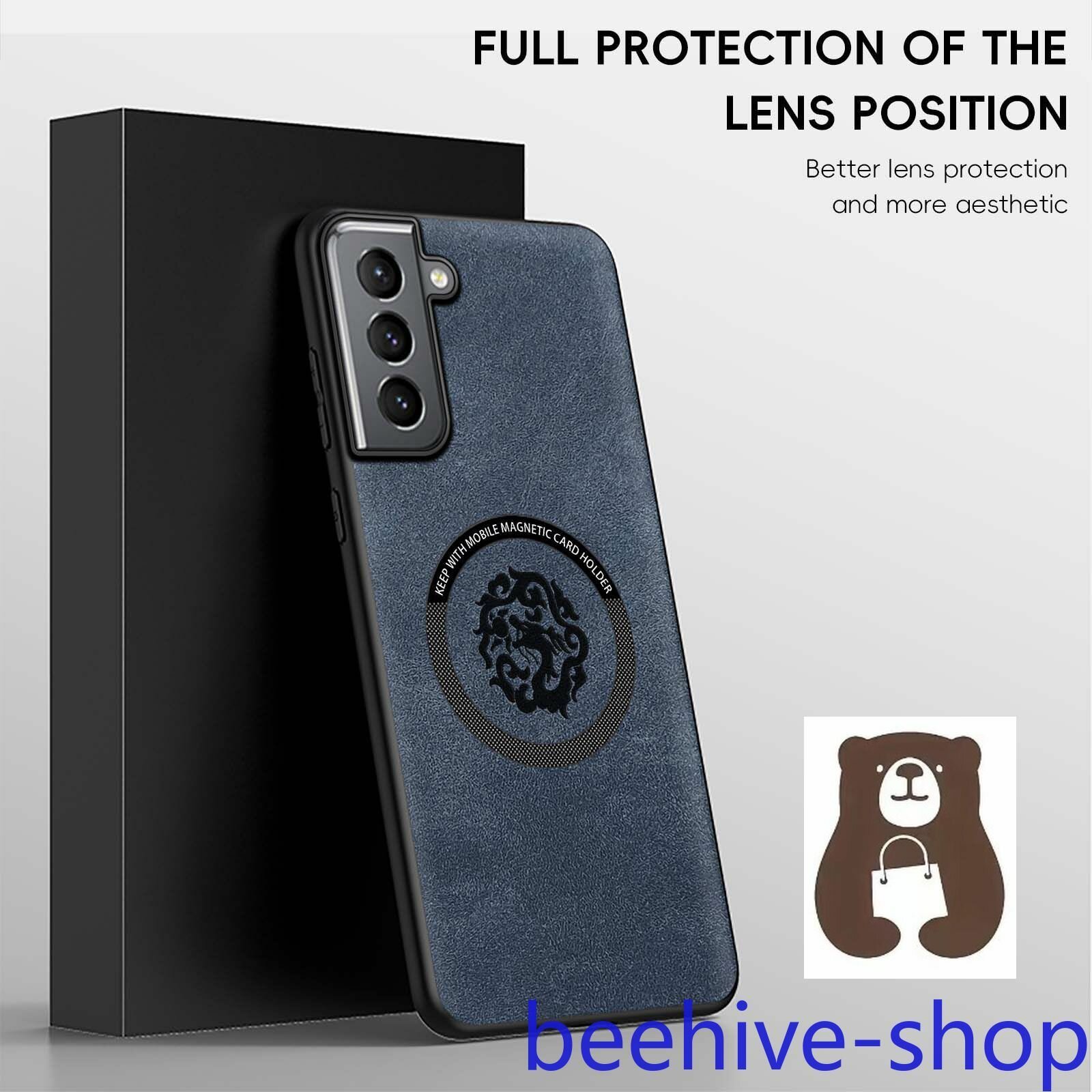 Чехол на Samsung Galaxy S21 /(Самсунг Галакси с21) / Высококачественная кожа / Беспроводная зарядка