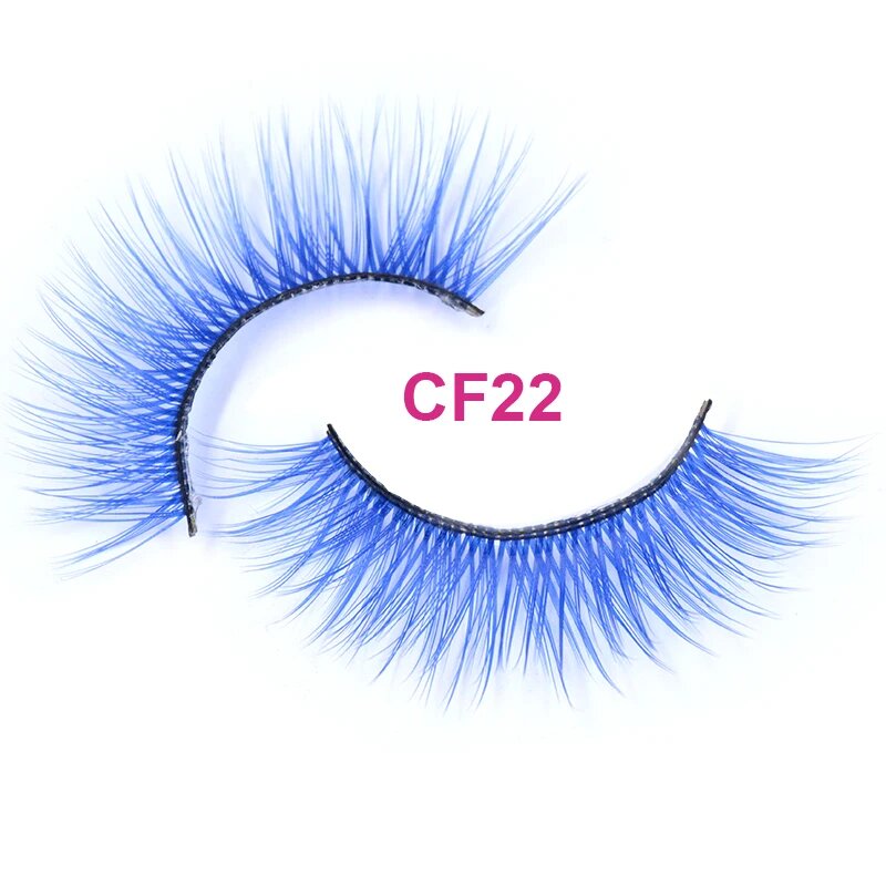 3D искусственная норка Ombre цветные ресницы для куклы искусственные радужные цветные ресницы объемные накладные ресницы для косплея макияжа