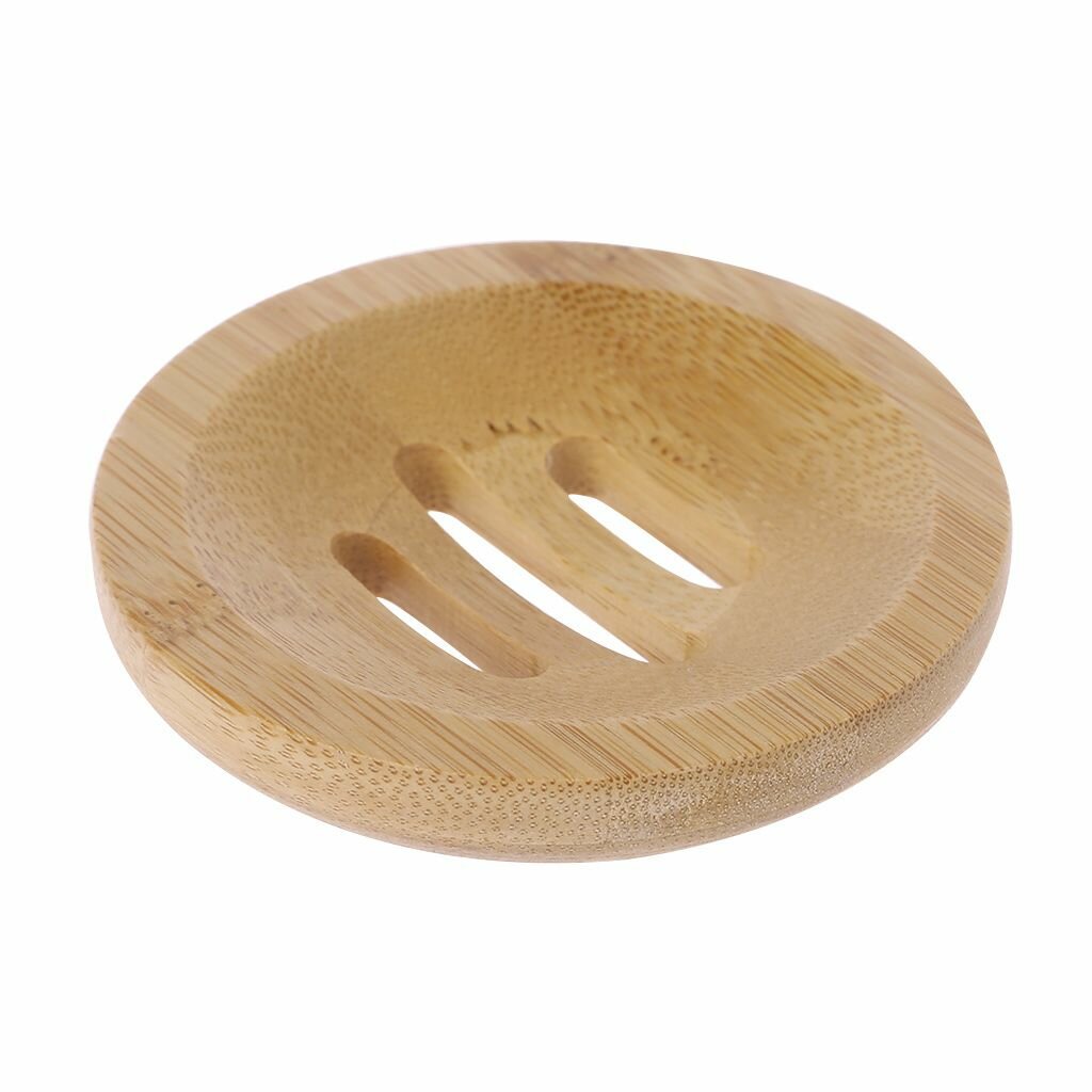Бамбуковая круглая мыльница ручной работы с мыльницей для мыла