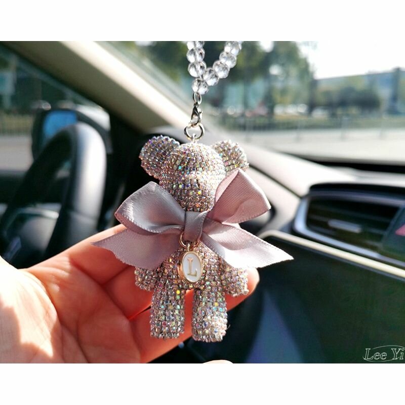 Подвеска в авто на зеркало заднего вида, украшение для автомобиля Хрусталь с бриллиантами