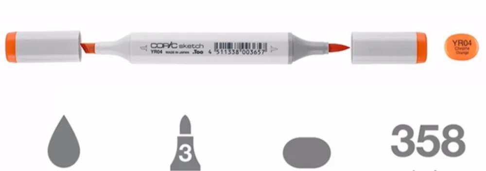 Copic Sketch кисти для рисования 358 цветов T1