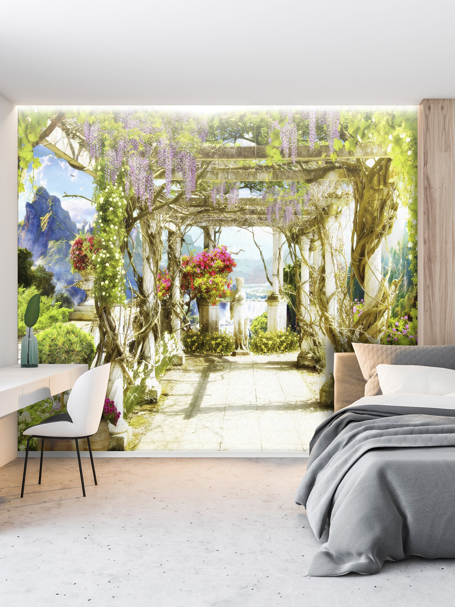 Фотообои фреска 300 х 270 см "Аллея" / Обои на стену, в гостиную, спальню, для кухни