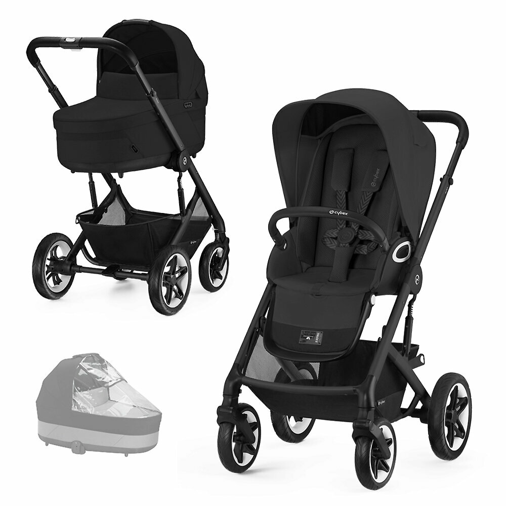 Детская коляска 2в1 Cybex Talos S Lux, цвет Moon Black BLK CRC (Чёрный), артикул производителя 522005629