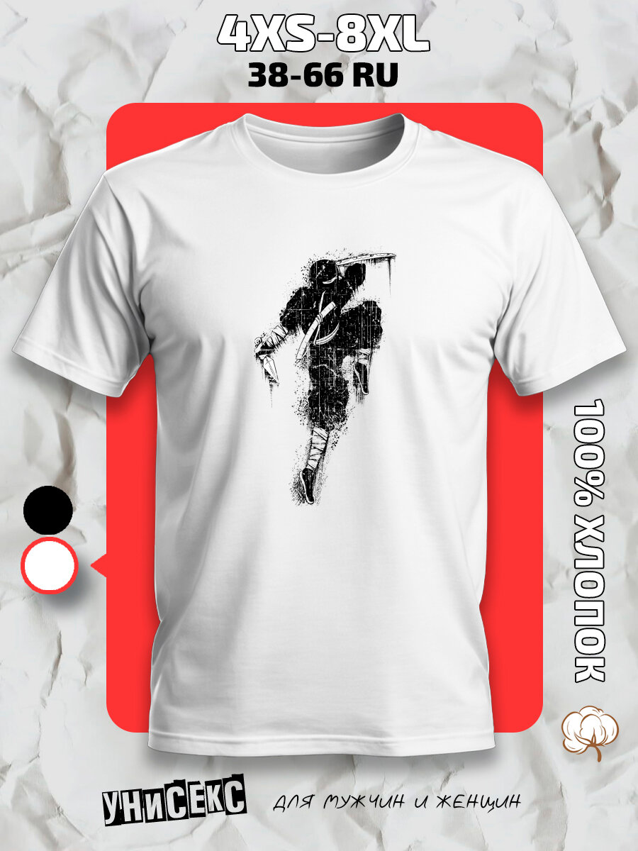 Футболка с принтом ниндзя