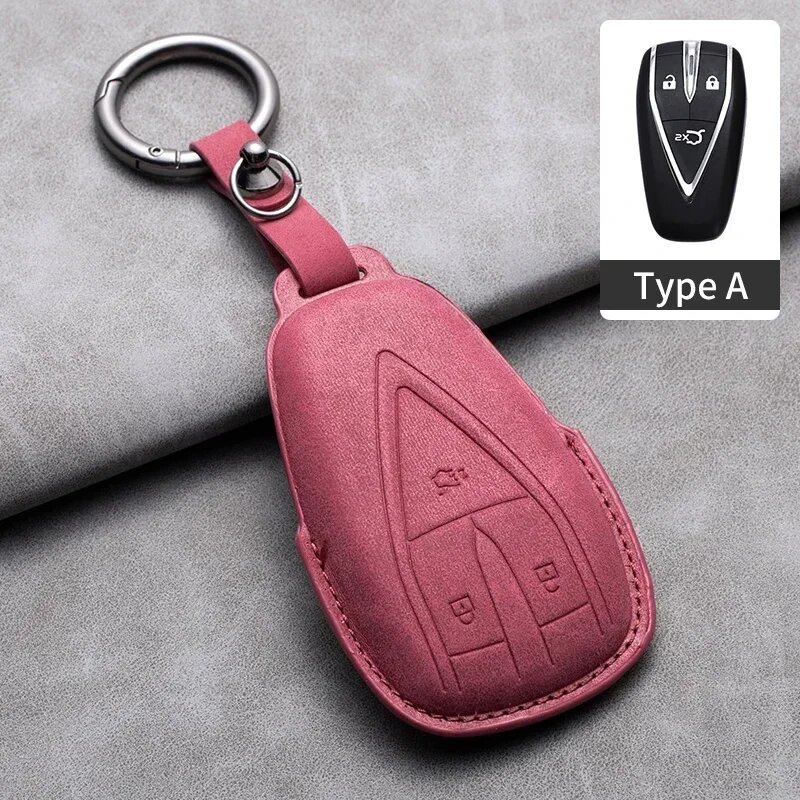 Кожаный чехол для автомобильного ключа для Changan CS35PLUS CS35 Plus CS55 PLUS CS75 PLUS Eado UNI-T UNI K Oushang X5 X7 EV 2019-2022