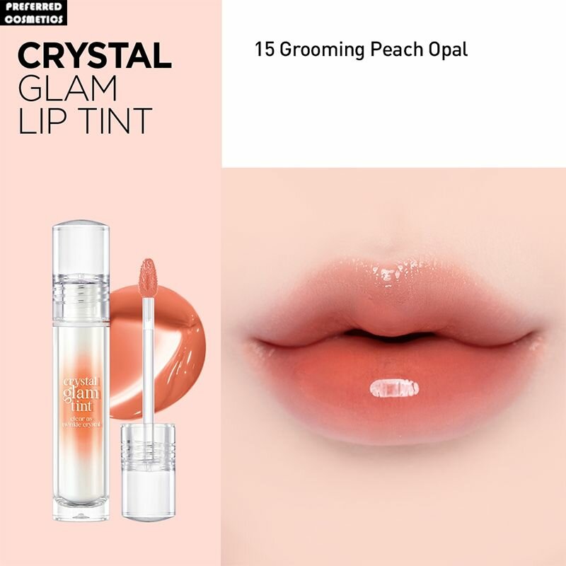 CLIO Crystal Glam Tint Тинт для губ - 15 Grooming Peach Opal