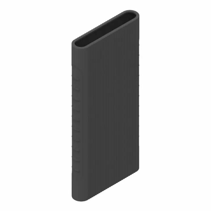 Силиконовый защитный чехол для Xiaomi Power Bank 2, 10000 мАч, два USB-порта, кожаный Черный, черный