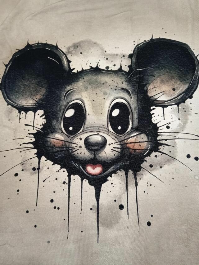 Кулирка с лайкрой купон "мышка" ширина 180см, высота 80 (+-2)см пенье