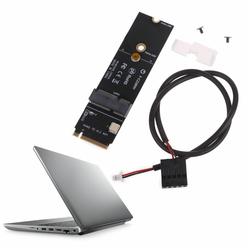 Разъем для подключения ключа NGFF M.2 A/A + E MyPads к адаптеру M.2 PCI-Express WiFi Card NVMe