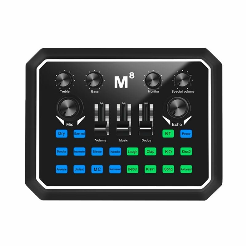 Внешняя многофункциональная звуковая карта Bluetooth-совместимая плата Live Kits для интеллектуального шумоподавления DJ Studio Stream