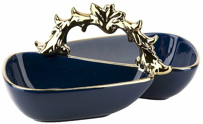 Менажница фарфоровая Крайола(арт.1780302), Nouvelle / 2 секции, 25х14х12 см