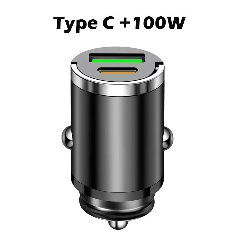 Автомобильное зарядное USB Type-C 100W