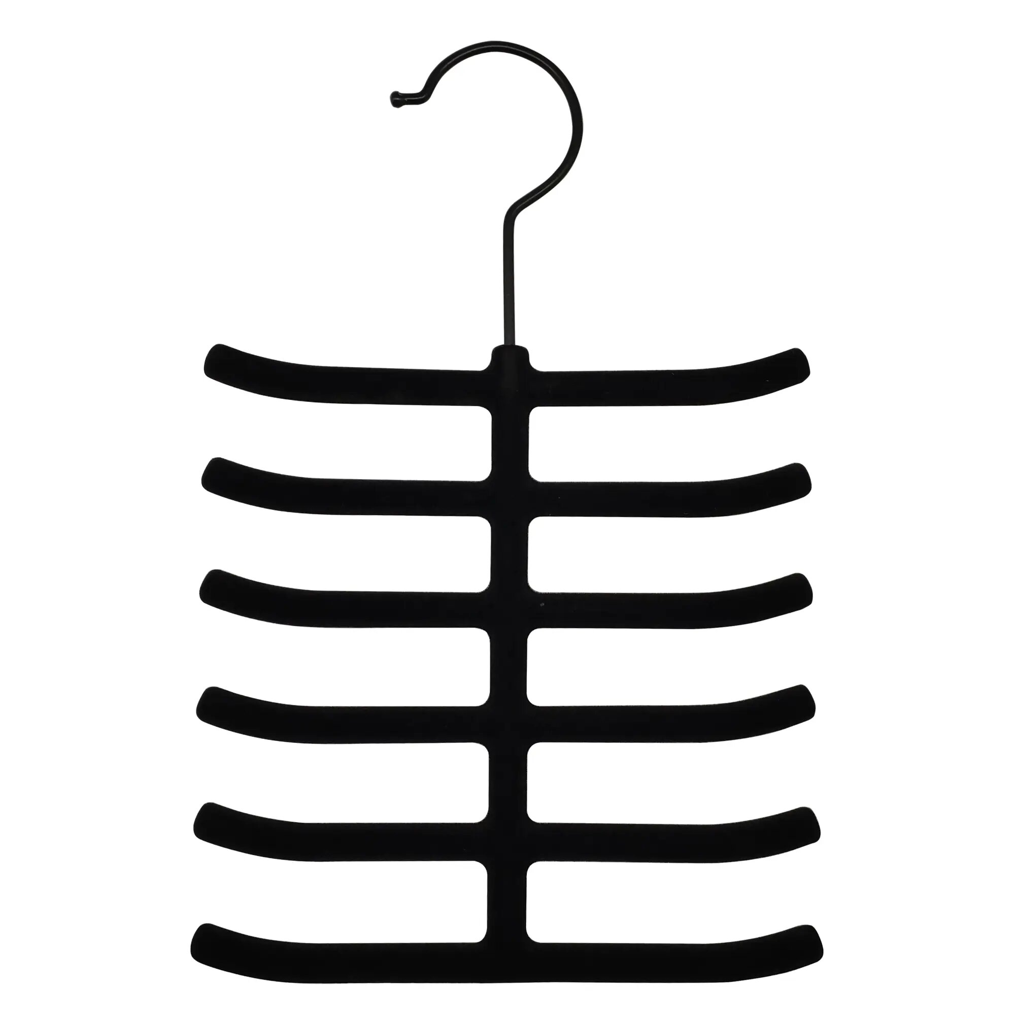Spaceo вешалка для галстуков 25 см пластик черного цвета компактная для хранения