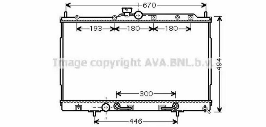 AVA MT2197 Радиатор охлаждения MITSUBISHI Outlander ()