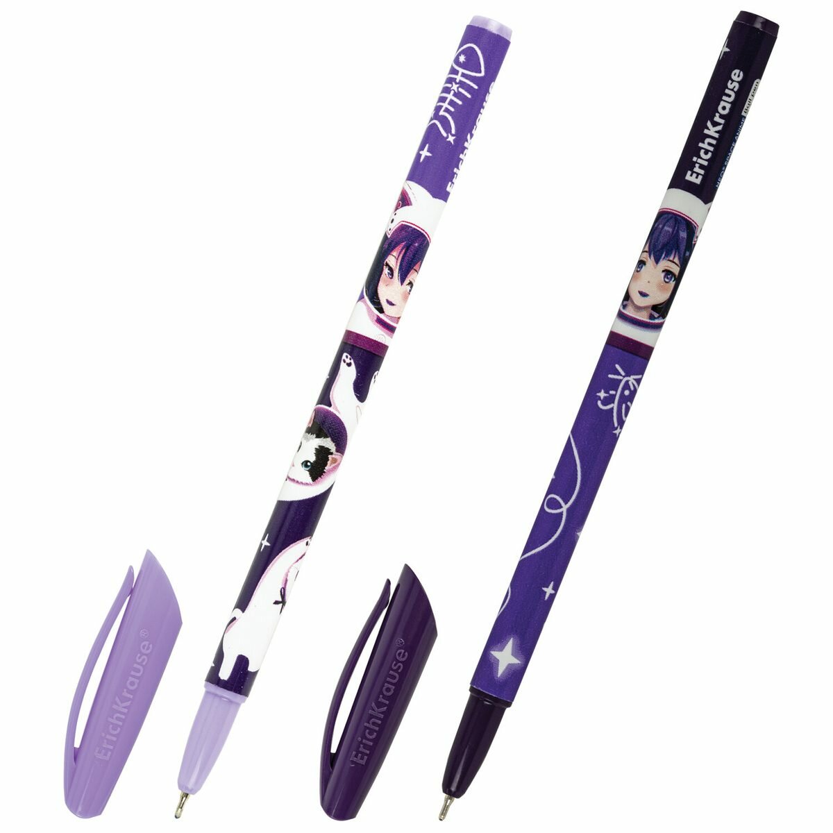 Ручка шариковая Erich Krause Neo Space Anime (0.26мм, синяя, корпус цветной) (61014), 50шт.