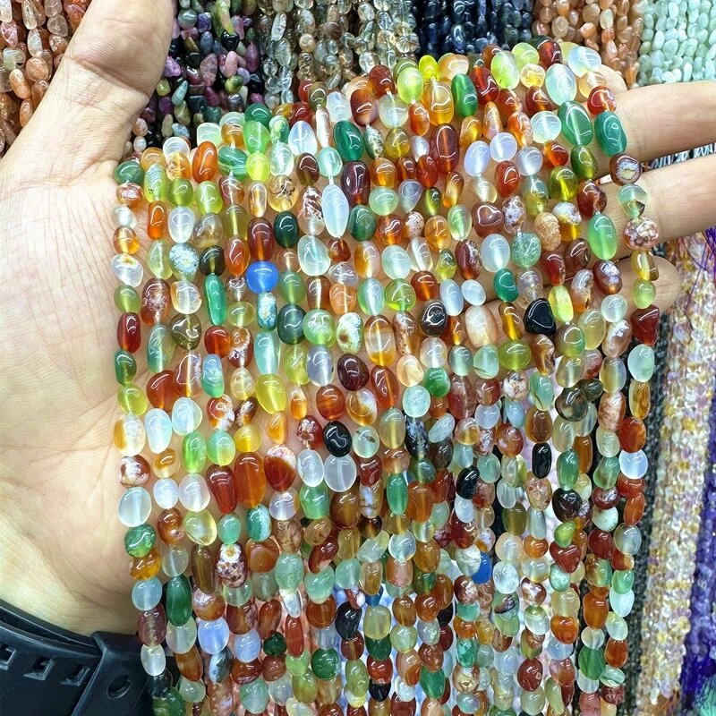 Бусины из камня агат Mix Agate, 6-8 мм