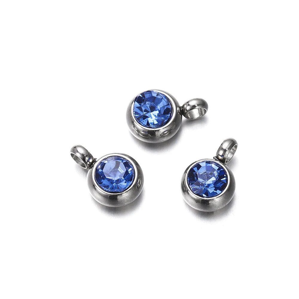 Подвески из нержавеющей стали St.kunkka, 6 мм, Steel-Blue