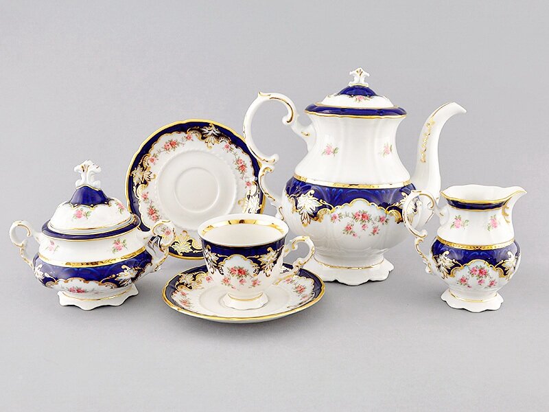 Кофейный сервиз на 6 персон 15 предметов, Соната 07160714-1257, Leander