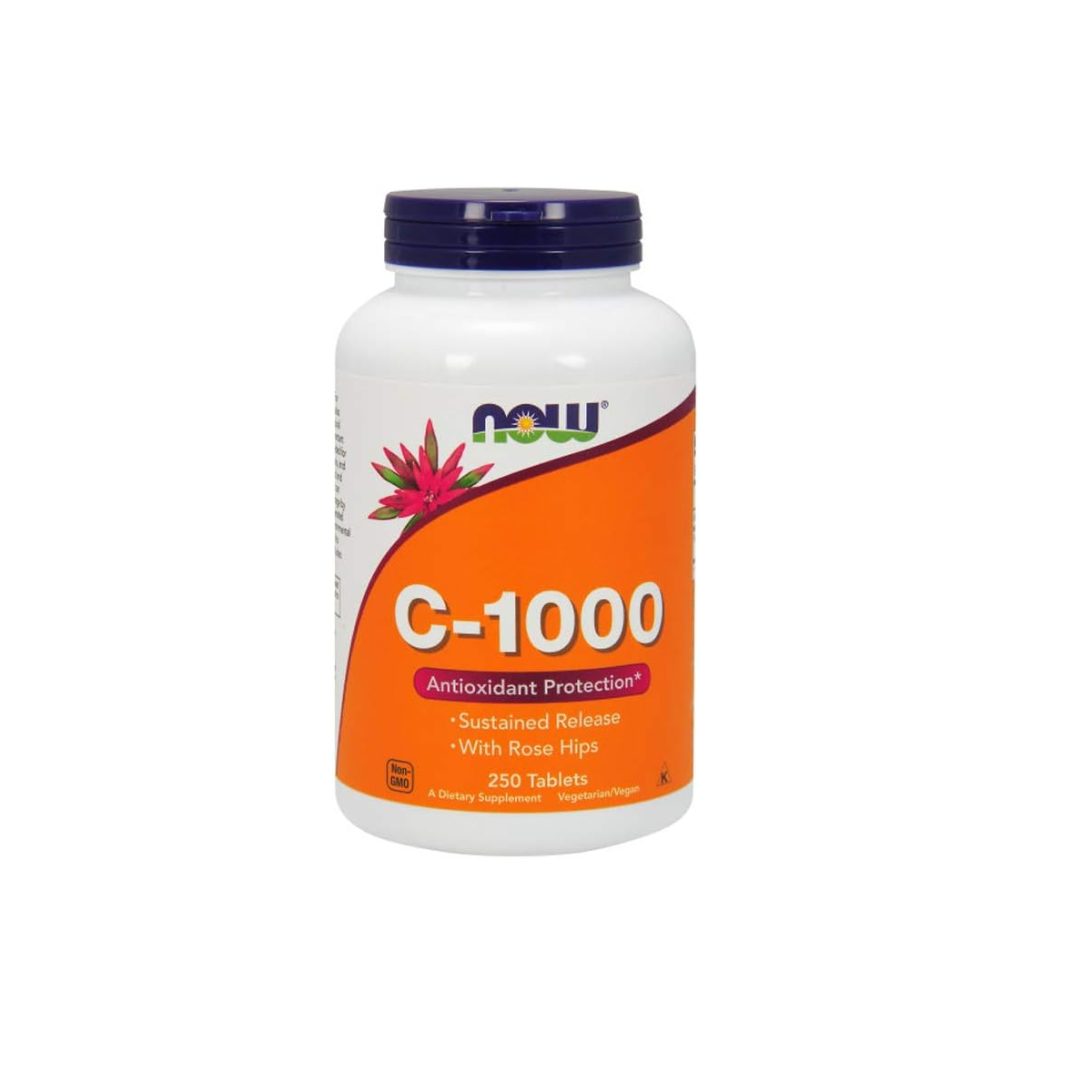 NOW Foods, Vitamin C-1000 Rose Hips, Витамин С с шиповником в таблетках для иммунитета, 1000 мг, 250 шт.