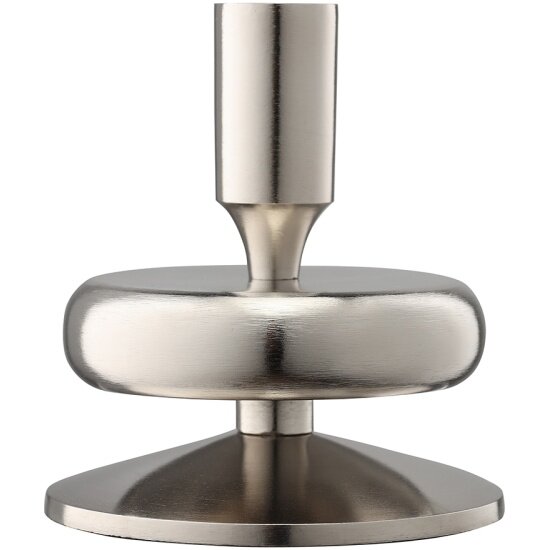 Подсвечник Bergenson Bjorn Stone, 13 см, серебристый (BB0000905)