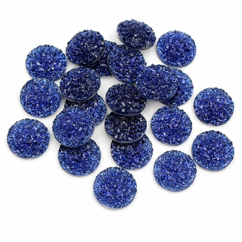 Кабошоны Druzy Wadsfred 40 шт смешанные цвета Темно-синий, 8mm, 6