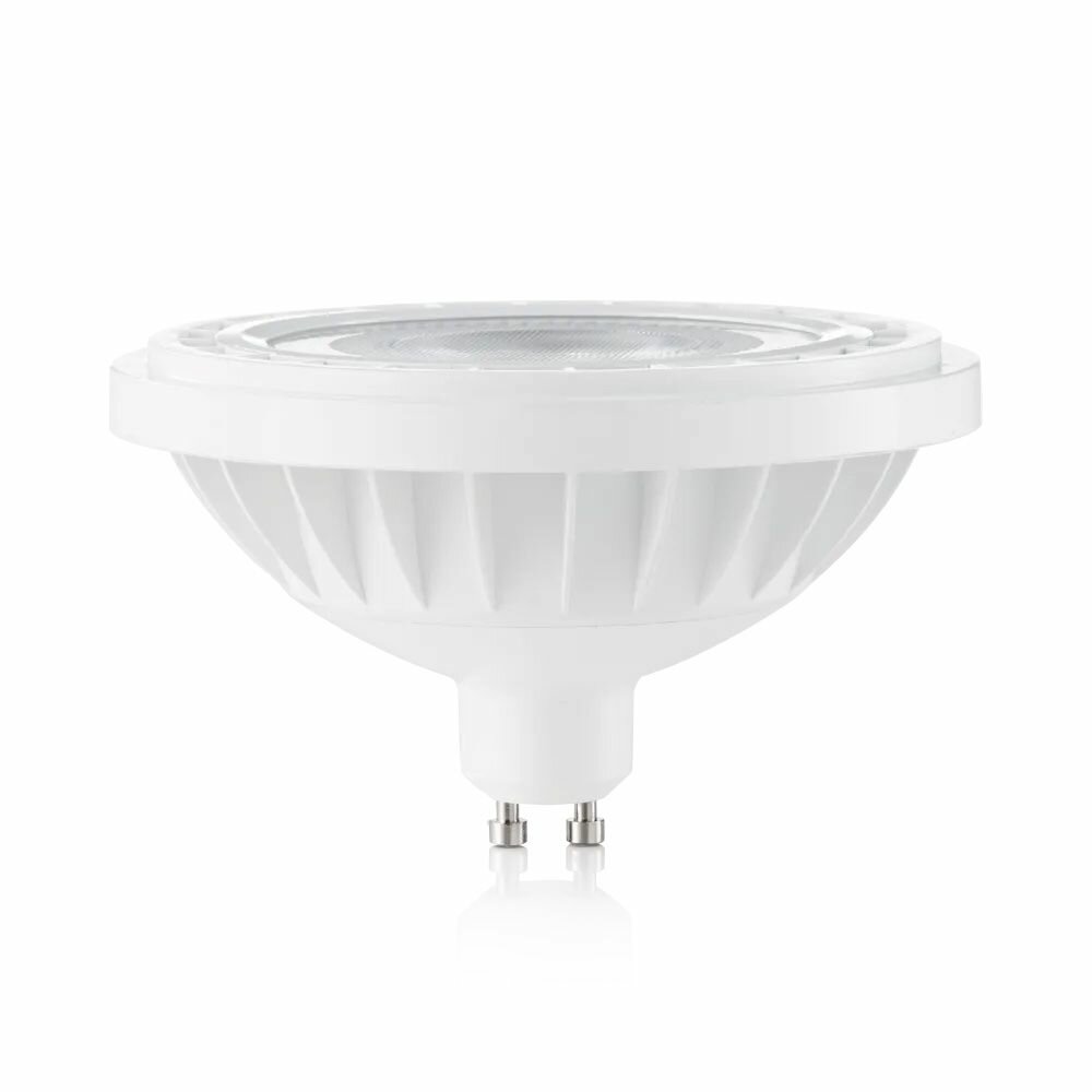 Лампа светодиодная ideal lux Lampadina GU10 Рефлекторная D111мм 12Вт 1120Лм 3000К CRI90 GU10 230В Белый/Хром Не диммируемая 327044.