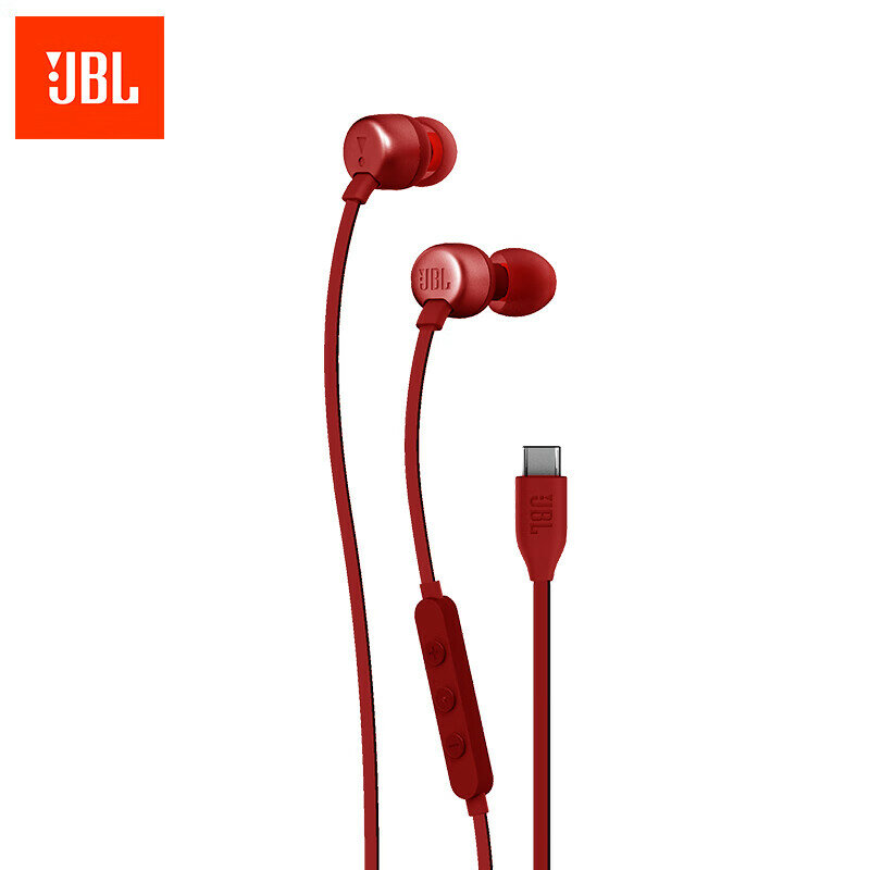 Проводные наушники JBL TUNE310C Earphones, цвет Red