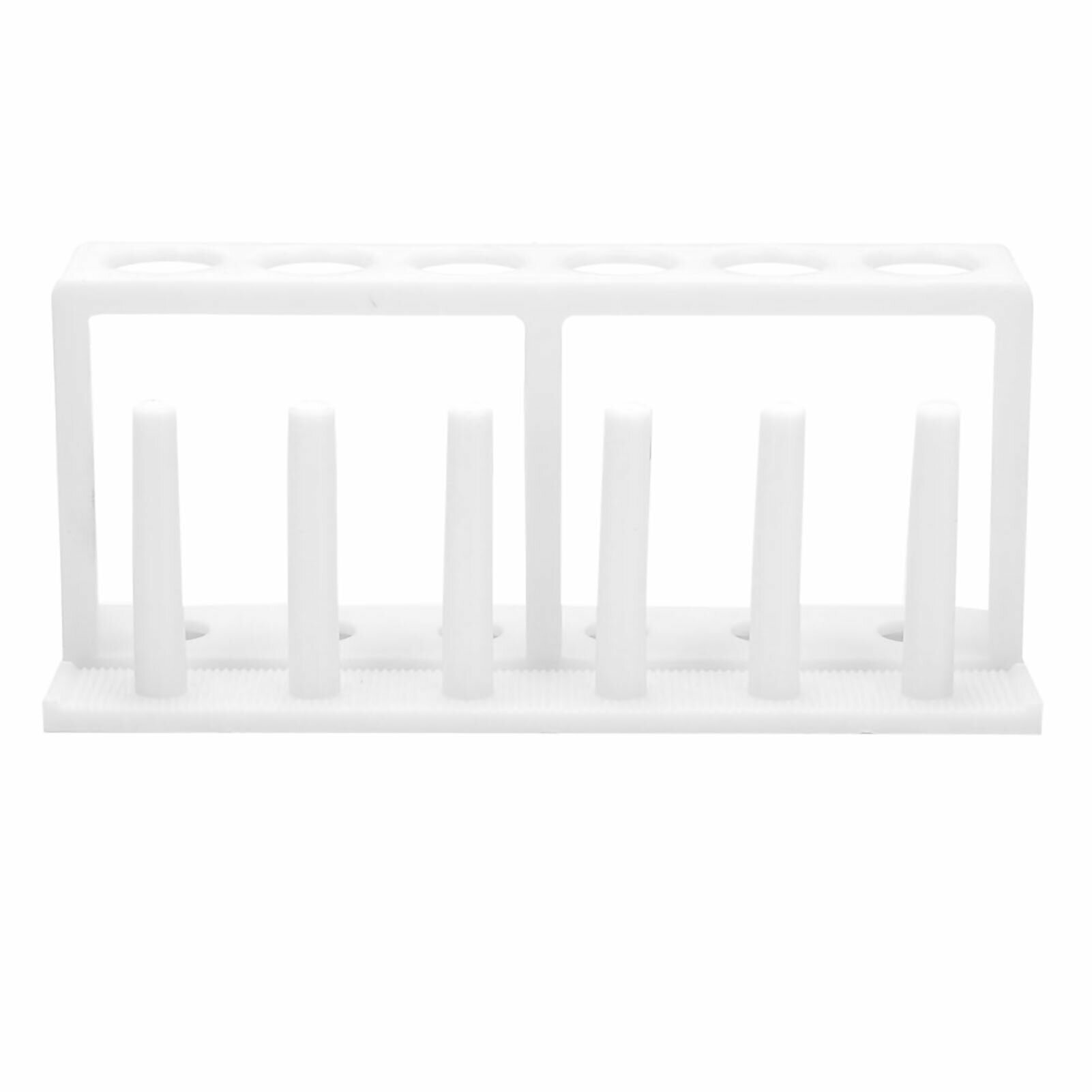 Подставка для пробирок из белого пластика с 6 отверстиями и 6 колонками, лабораторные принадлежности.